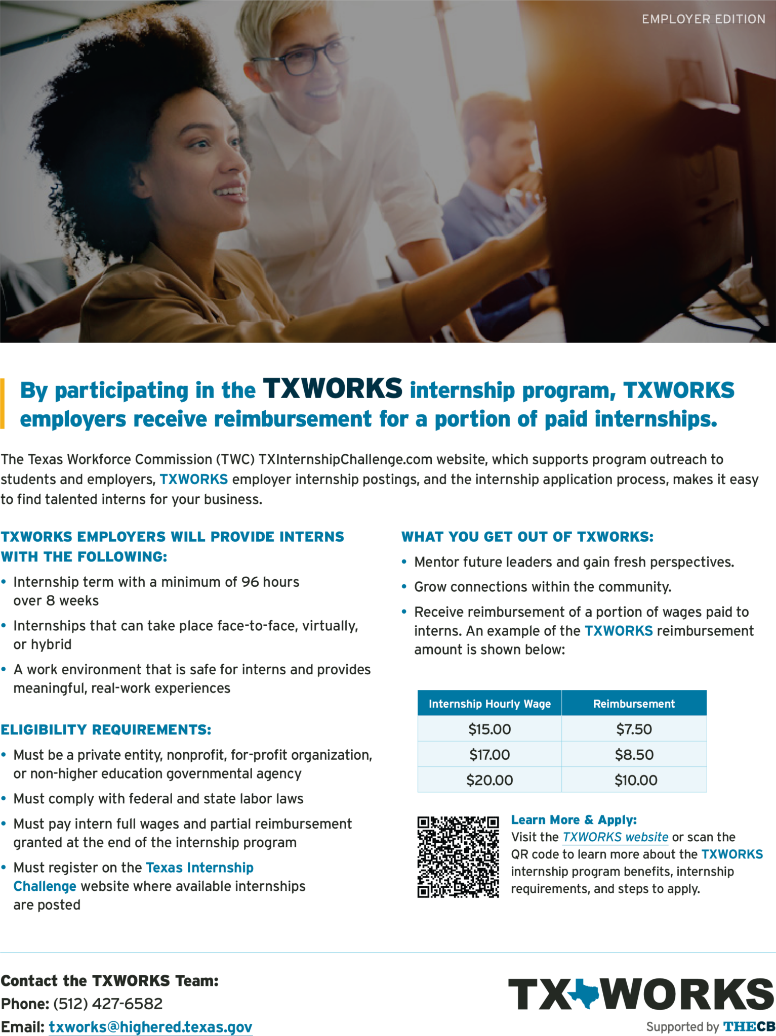 Internship Program: Texas Working Off-Campus: Reinforcing Knowledge and ...